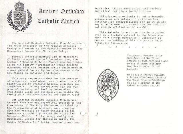 Ancient Orthodox Catholic Church and Order of Holy Wisdom ...